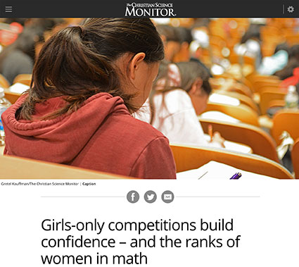 Girls-only competitions build confidence—and the ranks of women in math ...